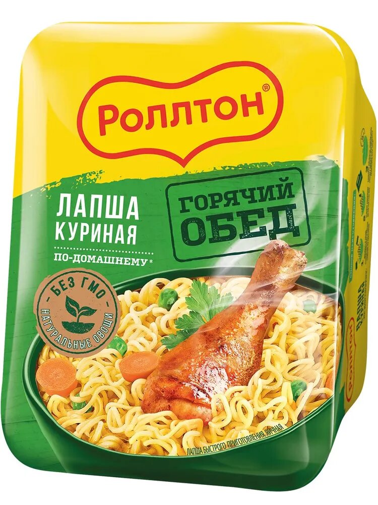Лапша быстрого приготовления Роллтон по-домашнему, с курицей, 90 г