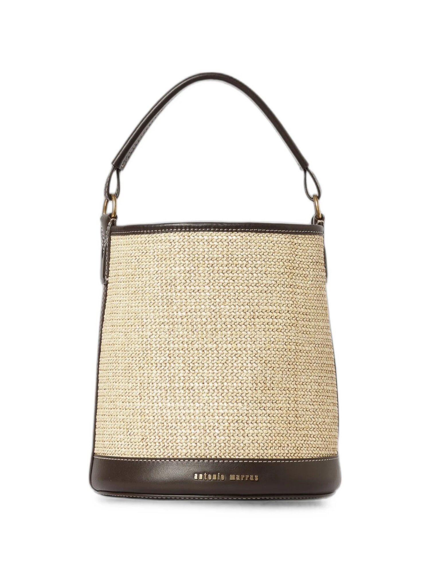 Сумка Floral-print leather-trim bucket bag