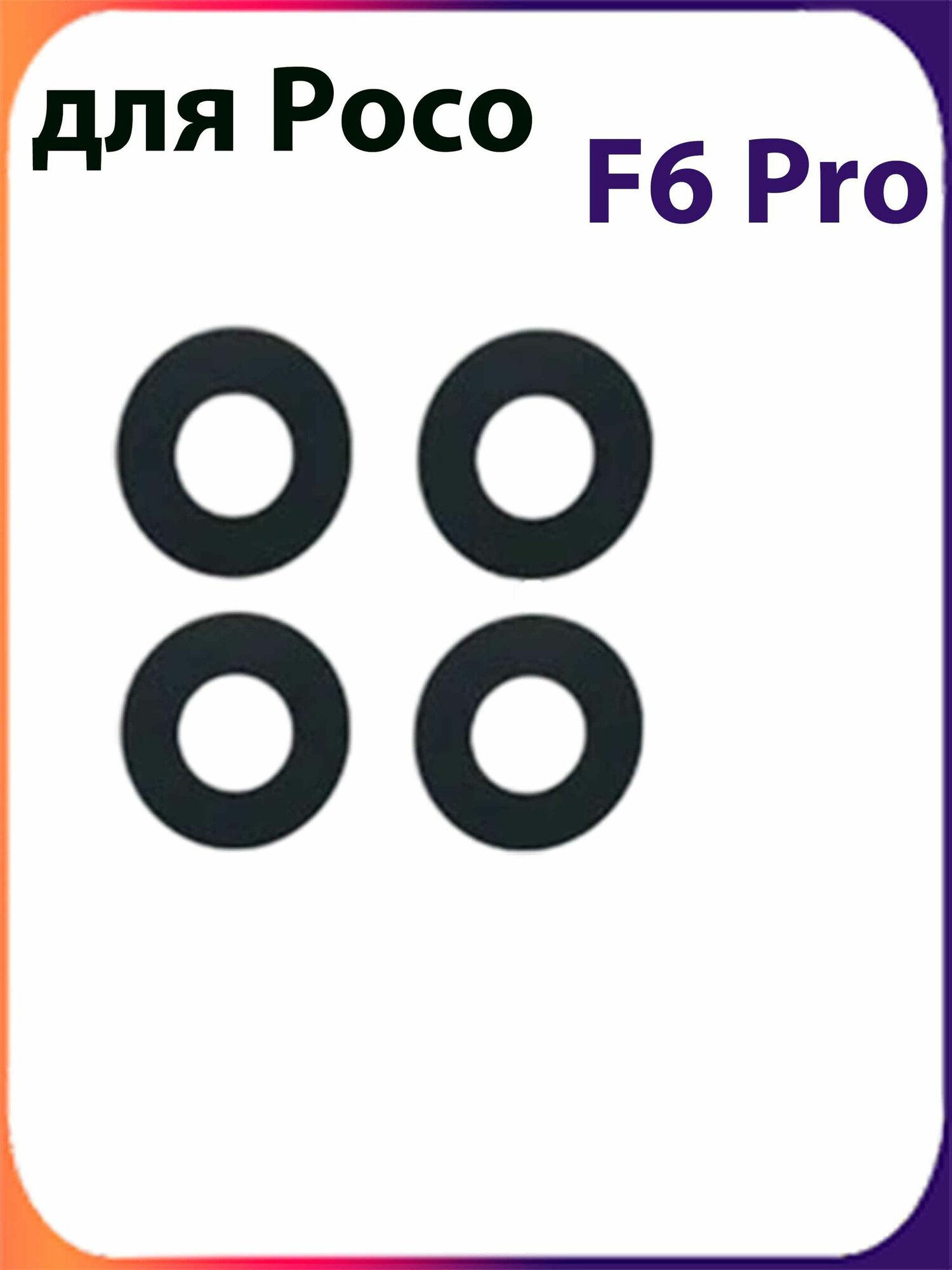 Стекло задней камеры для POCO F6 Pro 5G (23113RKC6G) Premium
