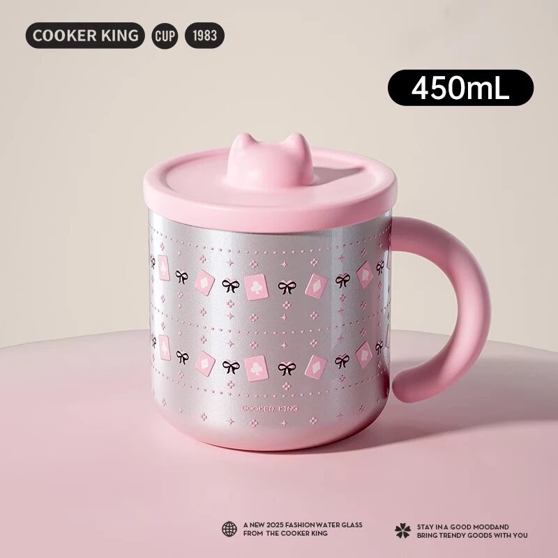 COOKER KING вакуумный термос-кружка нержавеющая сталь Розовый, Pink