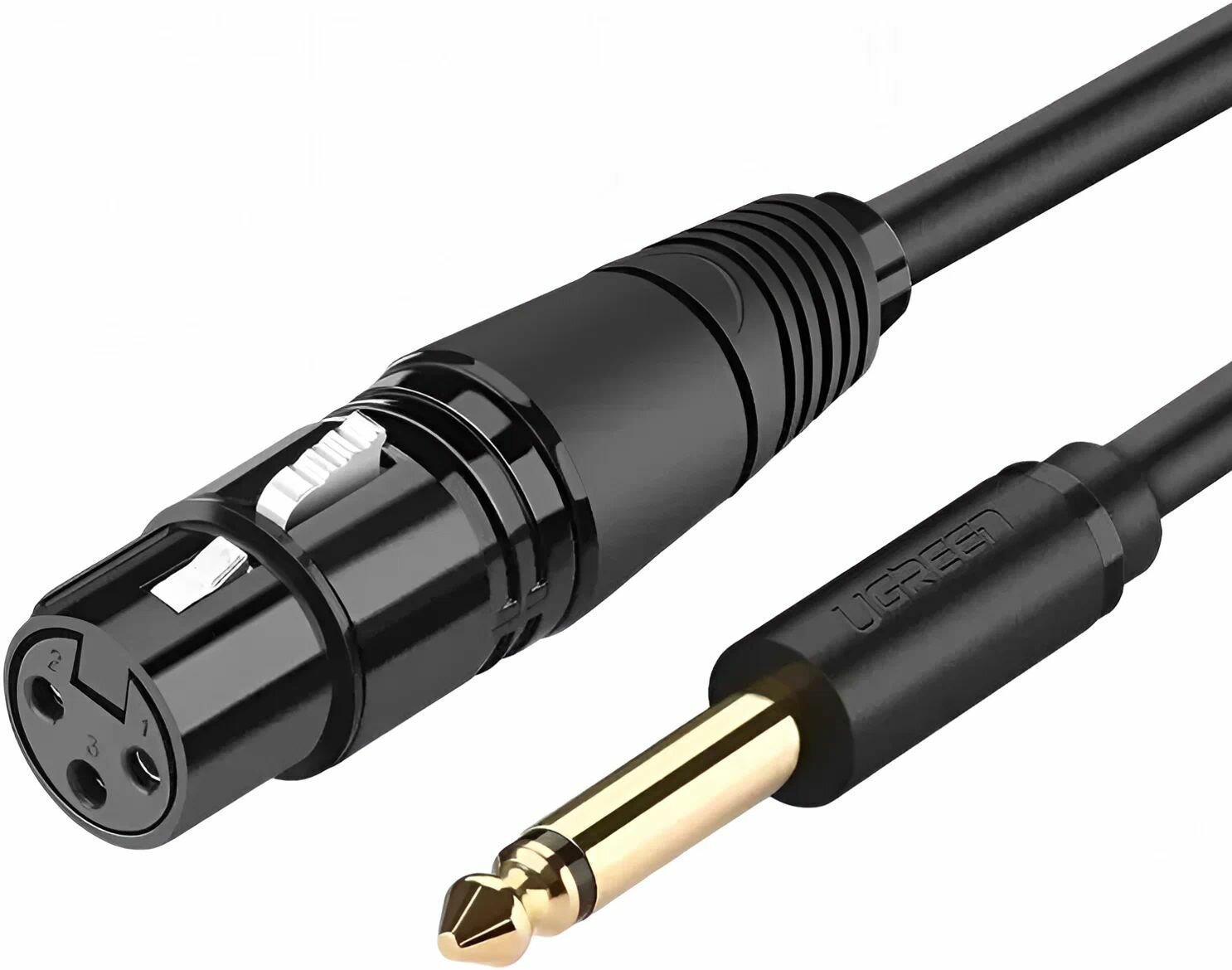 Ugreen Аудиокабель XLR/6.3 мм, 2 м, черный