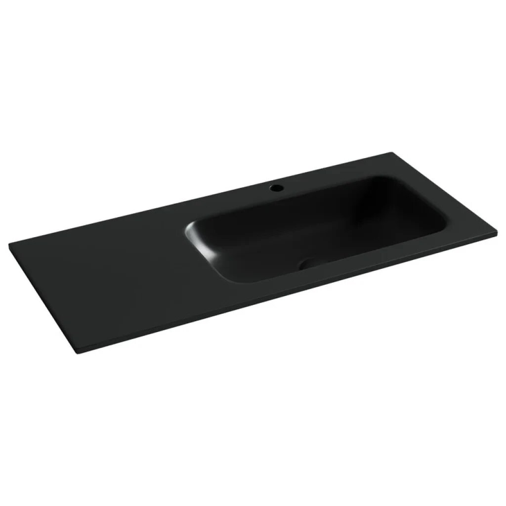 Накладная раковина Ceramicanova Grace прямоугольная черная матовая 101 см CN7015MB, фарфор, матовый черный