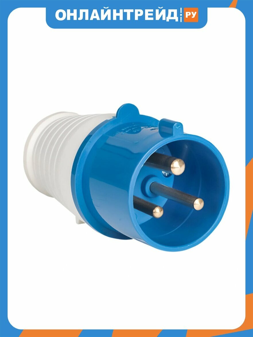 Вилка переносная Ekf 023 32А 2P+PE 220В IP44, ps-023-32-220