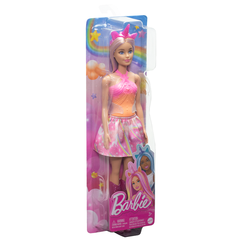 Кукла Barbie Барби в образе единорога HRR13, модельная, подвижные части тела