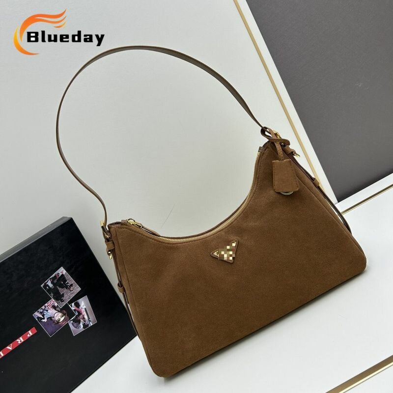 Подмышечная сумка Prada новая осенне-зимняя коллекция 2026, классическая -подушка увеличенной вместимости, модная наплечная и поперечная женская
