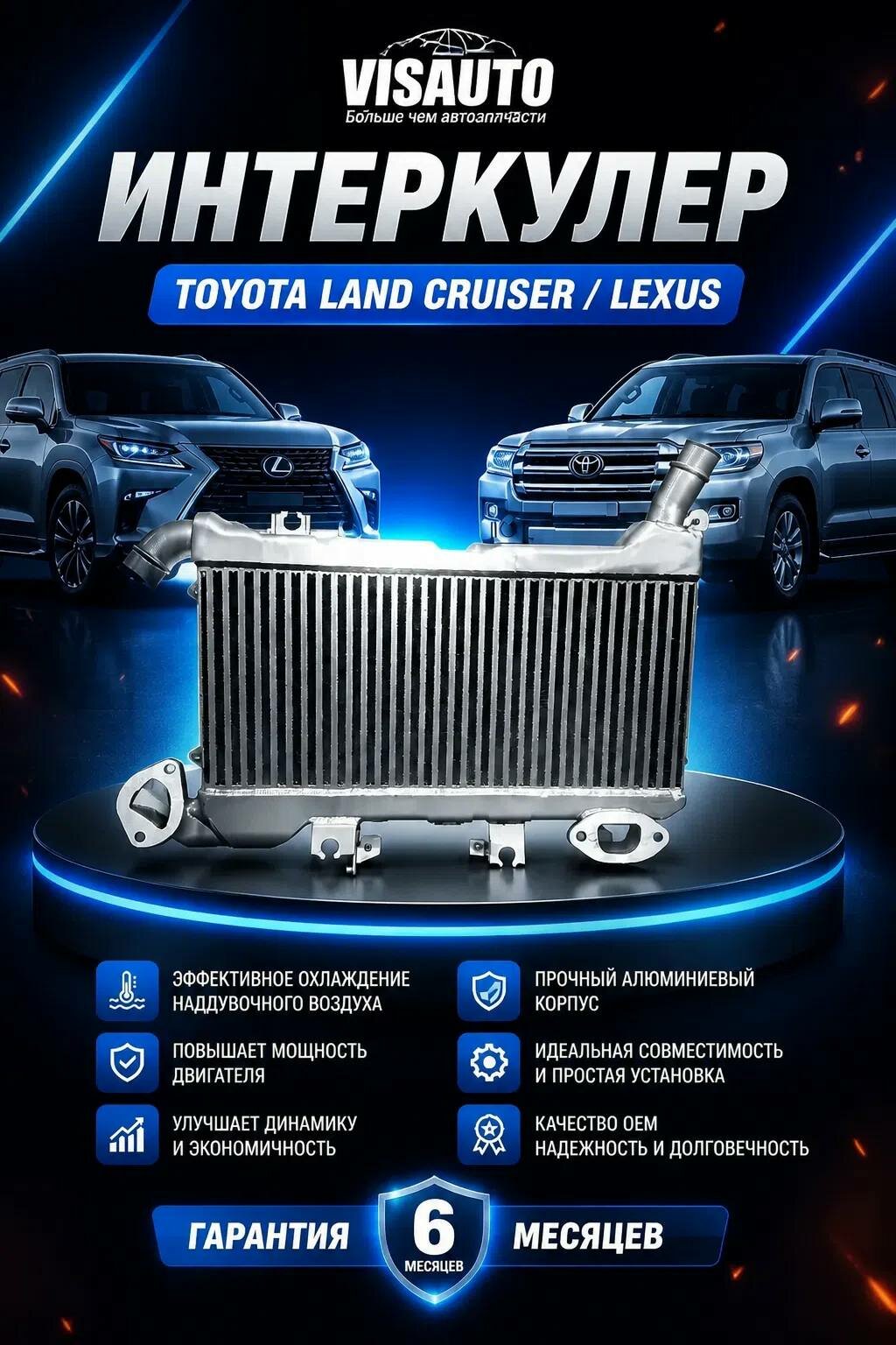 Радиатор интеркулера на Toyota Land Cruiser