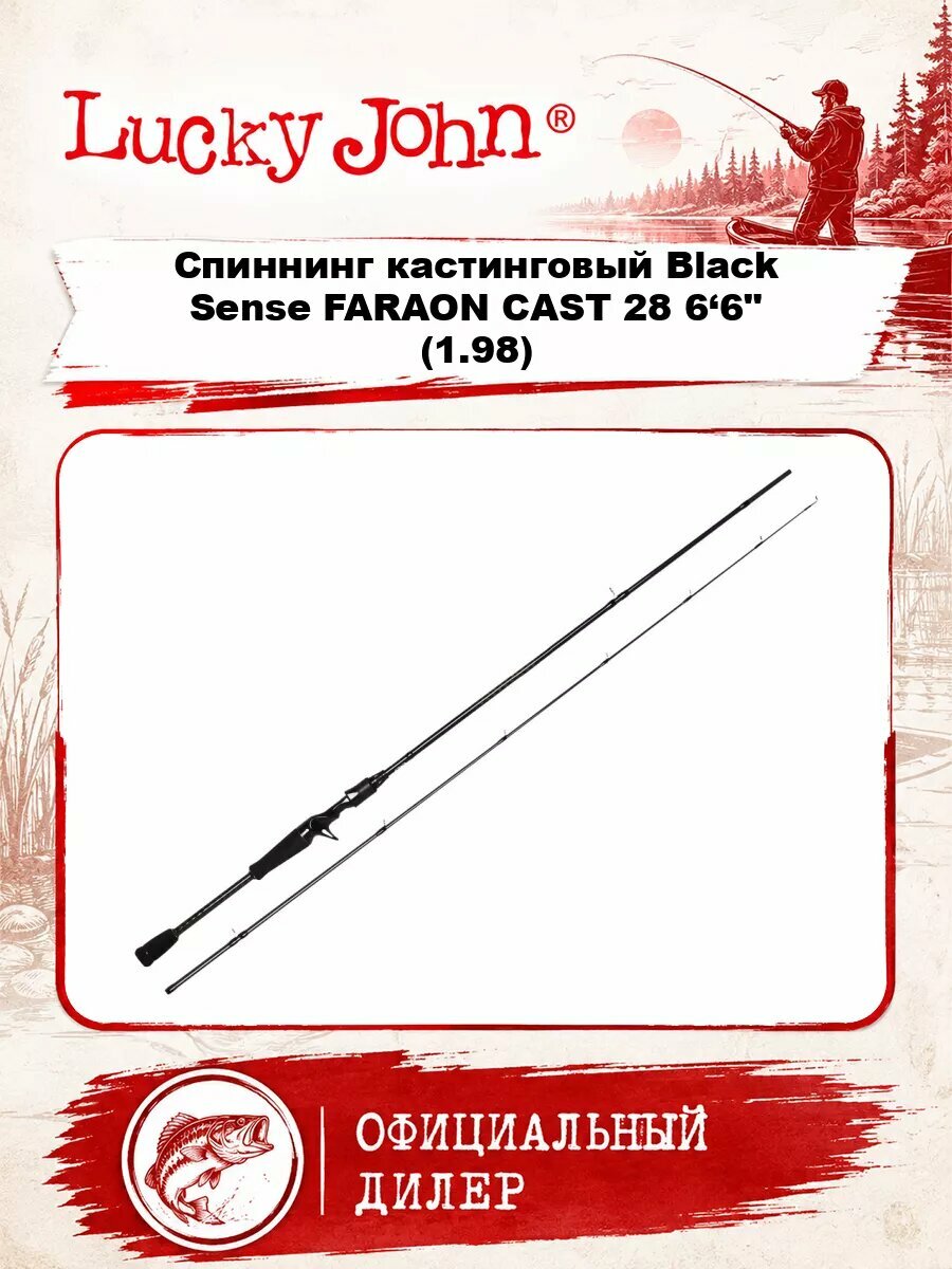Спиннинг кастинговый LJ Black Sense FARAON CAST 28 6‘6" (1.98)