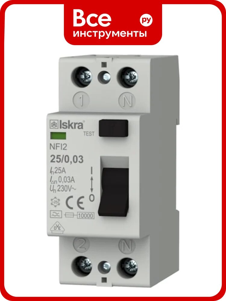 Устройство защитного отключения УЗО Mean Well Iskra NFI2-250,03 00237478