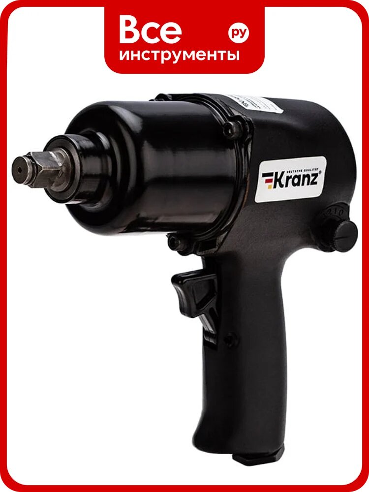 Гайковерт пневматический KRANZ KR-80-0702, 1/2", 680 Нм, 5 уровней регулировки