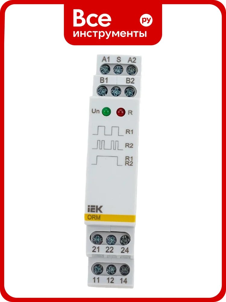Импульсное реле IEK ORM 2 контакта, 12-240 В AC/DC ORM-02-ACDC12-240V