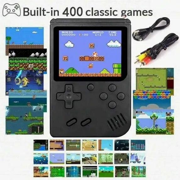 Портативный игровой автомат Retro Player с 400 классическими игровыми автоматами FC Plays Machine с 2,8-дюймовым цветным экраном