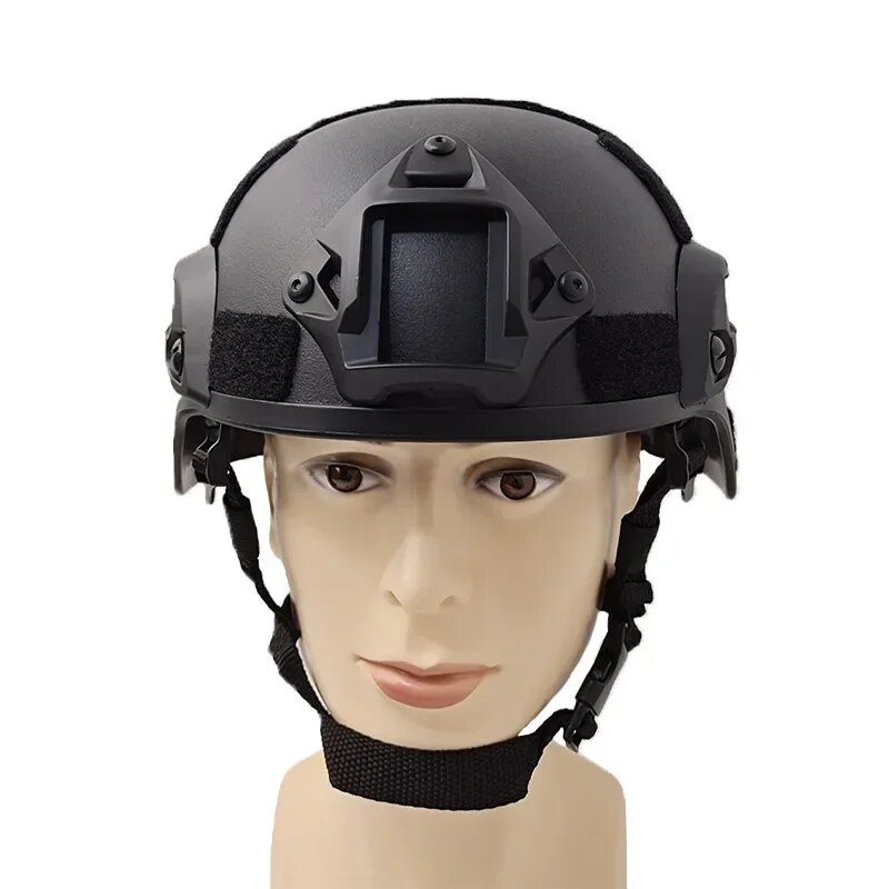 Зелёный тактический шлем MICH 2000 6мм Черный, Black