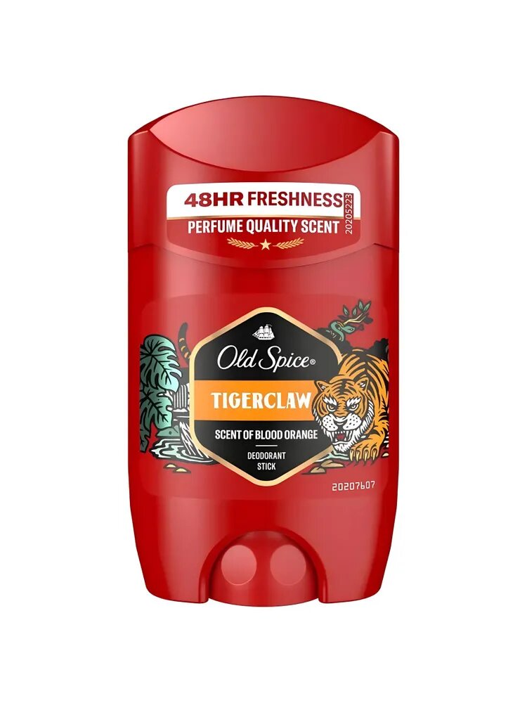 Дезодорант Old Spice Tigerclaw мужской, твердый стик с ароматом красного апельсина, 50 мл