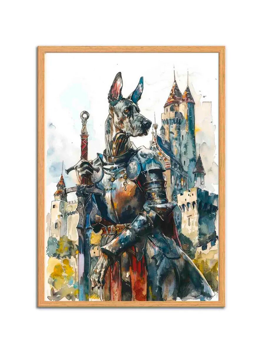 Немецкий дог Найт 5, Плакат 30x42см