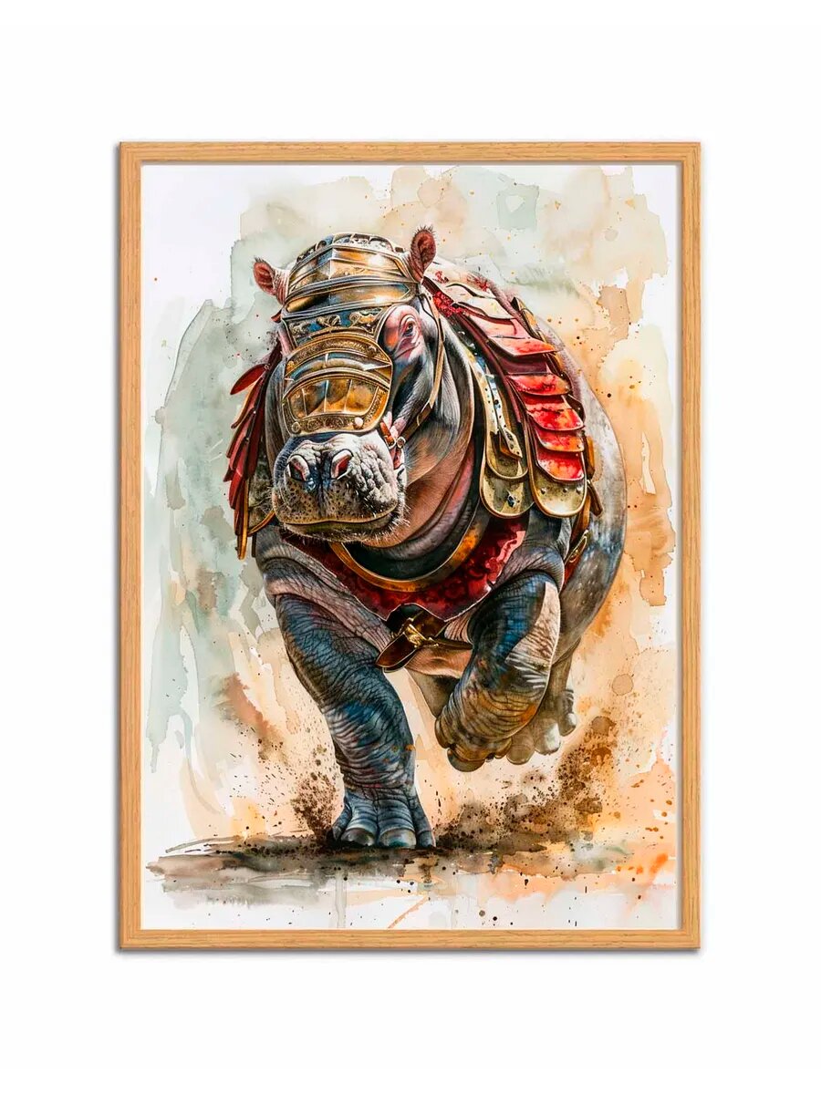 Бегемот Животное-гладиатор 3, Плакат 30x42см