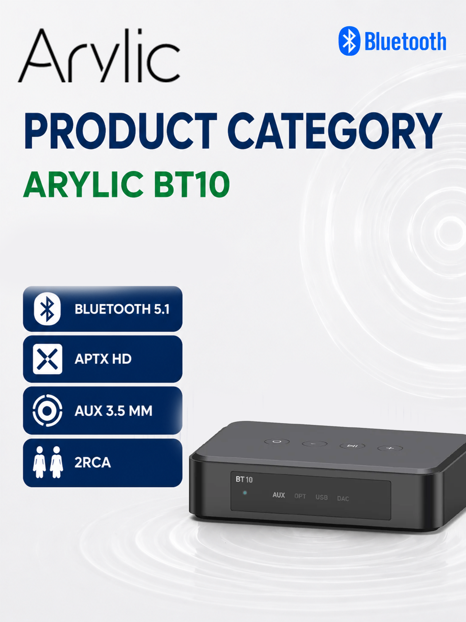 Arylic BT10 Сетевой аудиоплеер Wi-Fi 5ГГц