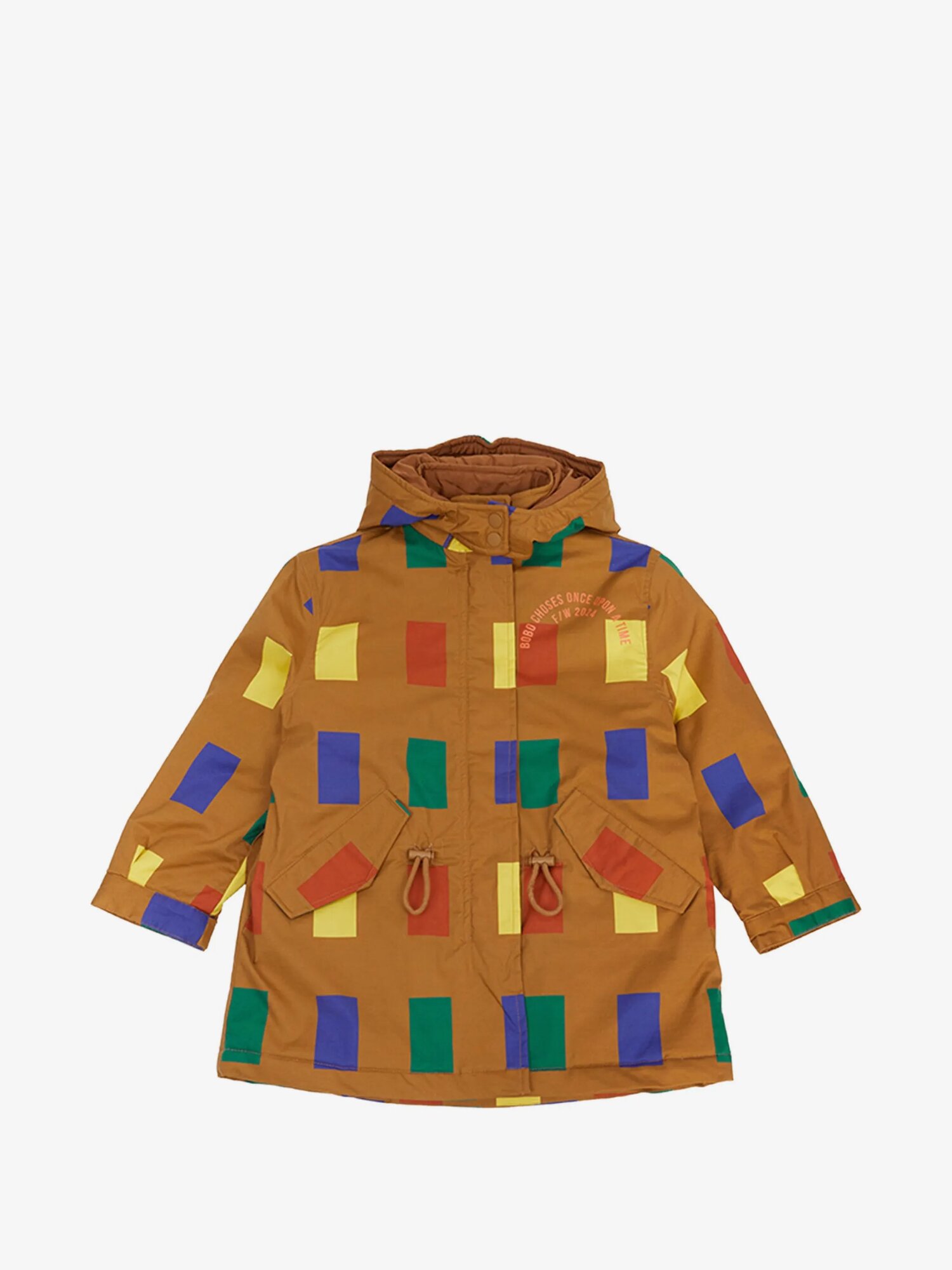 Куртка Geometric-print hooded jacket