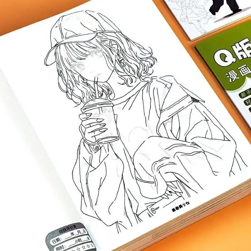 Книга для рисования аниме-девушек 48 страниц — фото 1