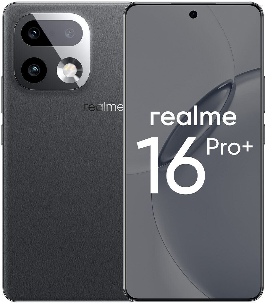 Смартфон Realme 16 Pro+ RMX5131 256Gb 8Gb серый 3G 4G 6.78" 1080x2400 And14 50Mpix 802.11 a/b/g/n/ac