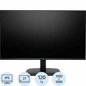 Монитор Acer (UM. HE1CD. G02)27/FHD/IPS/120Hz/250cd/1ms/HDMI/VGA