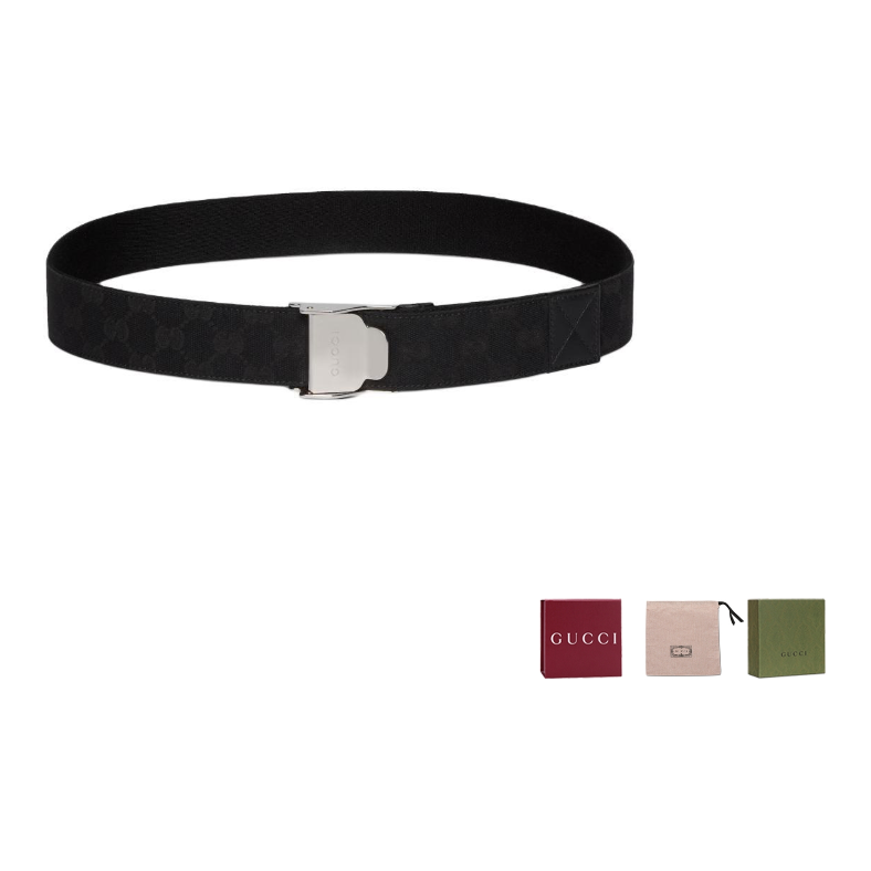 Gucci Canvas Аксессуары для часов Ремни Мужской Черный Ширина корпуса 4CM 105