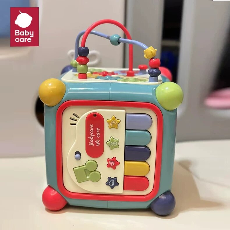 Babycare 6-сторонняя головоломка для совпадения форм для детей 1-2 лет в синем цвете
