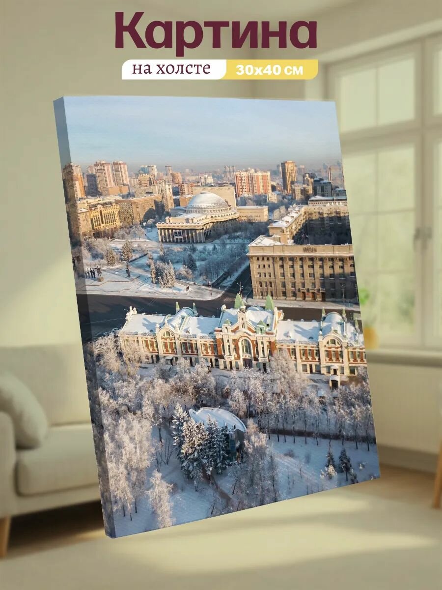 Картина на холсте Новосибирск интерьерная архитектура город