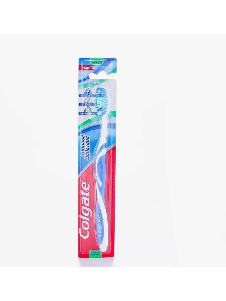 Colgate Зубная щетка Тройное действие Средней жесткости