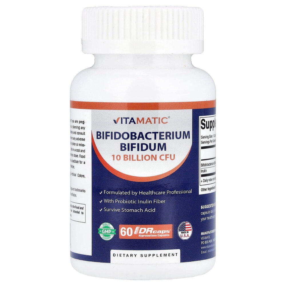 Бифидобактерии бифидум (Bifidobacterium bifidum), 60 капсул DRcaps из гипромеллозы