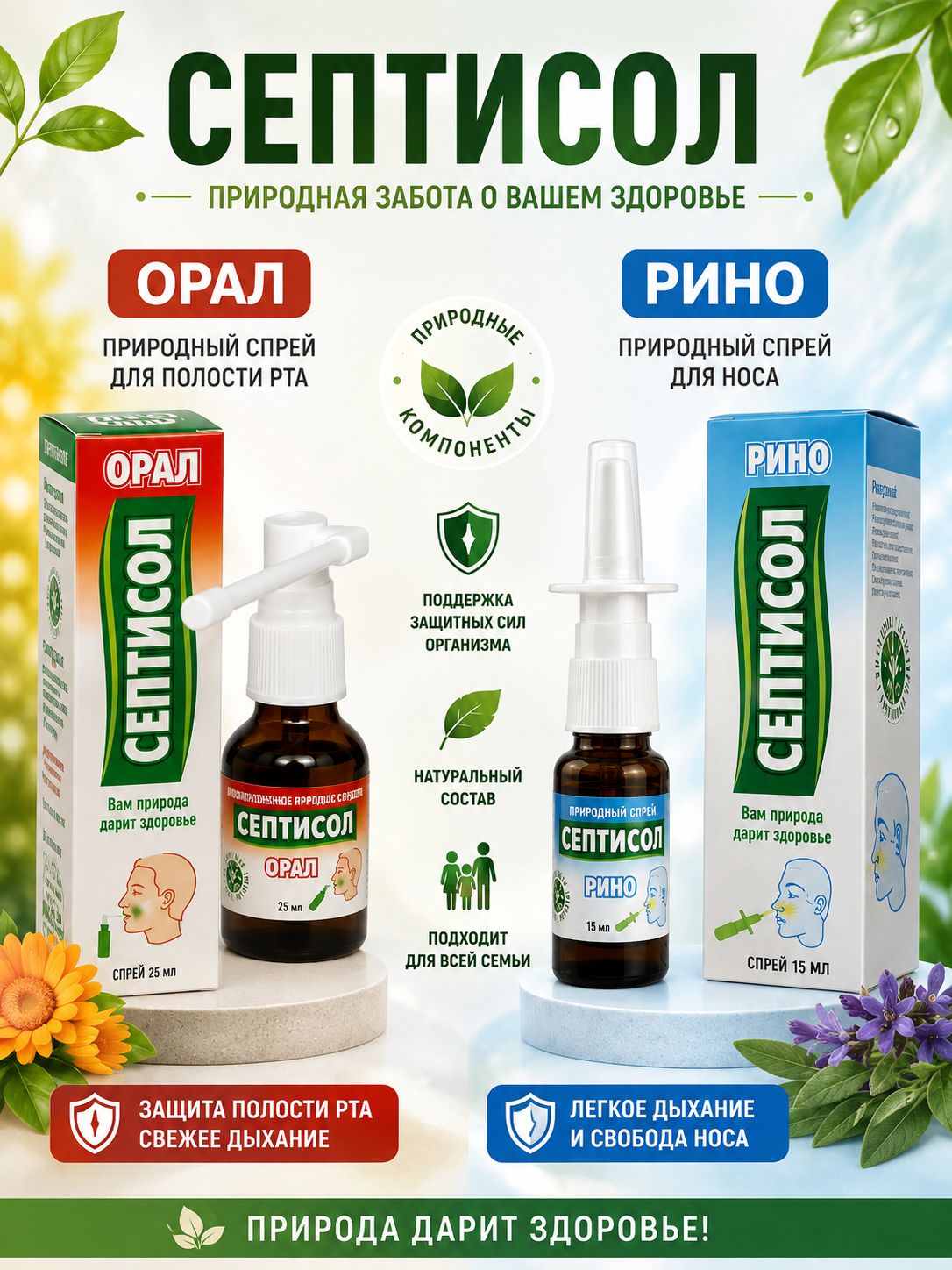 Спрей Септисол орал и рино