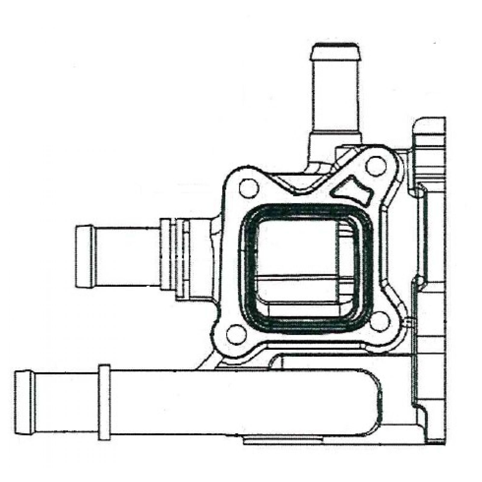 Корпус термостата, для Шевроле Авео, Круз, Опель Астра J, Инсигниа A, Мокка 10 oem 1338384, 1338402 арт LT0549