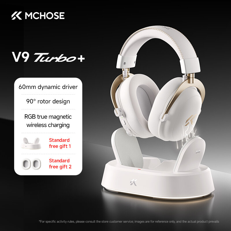 Наушники MCHOSE V9 Turbo+, беспроводные, цвет товара White Gold — фото 1