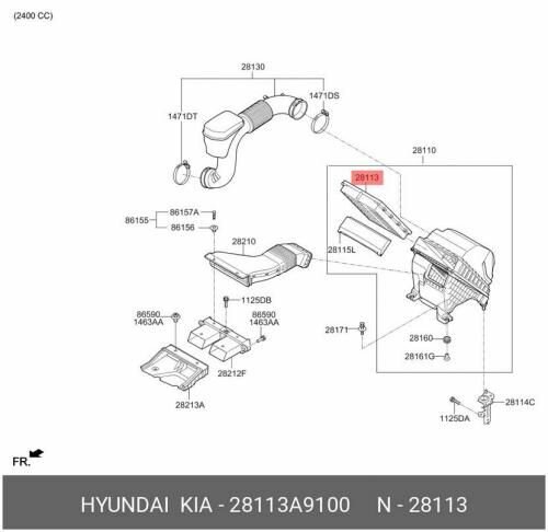 Фильтр воздушный Hyundai / Kia (Mobis) 28113A9100