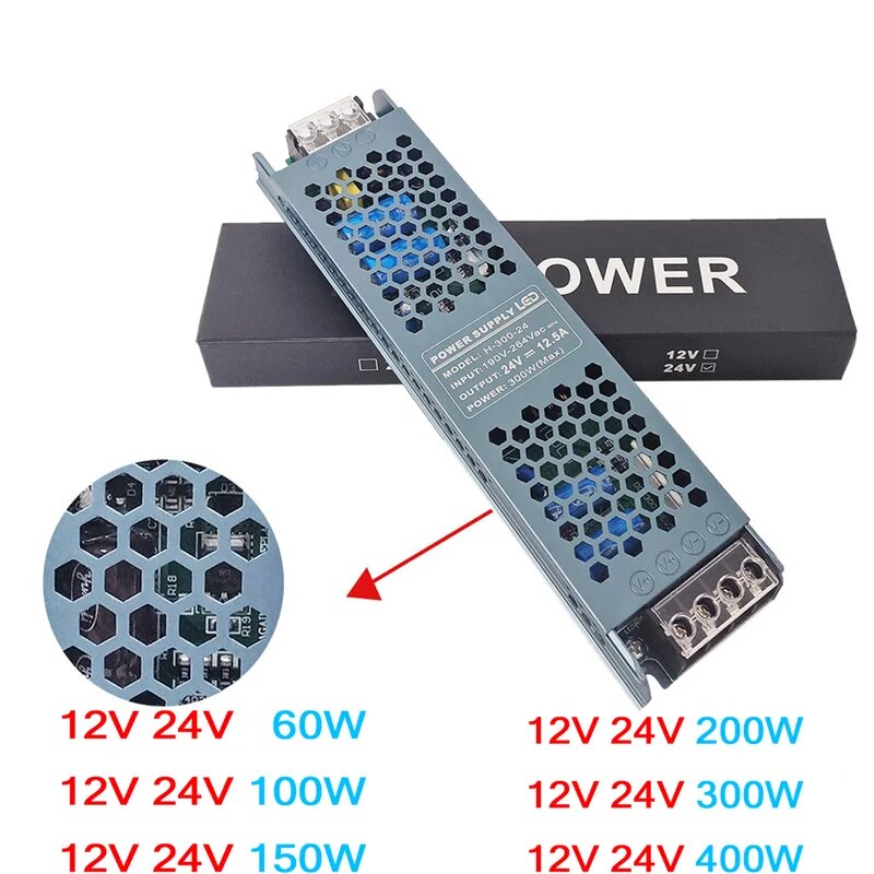 Трансформатор светодиодный 500Вт 12V 2A 25W — фото 1