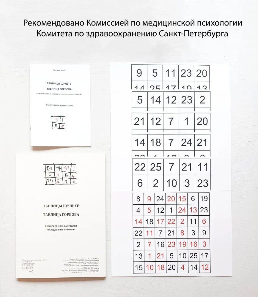 Методика "Таблицы Шульте + Таблица Горбова"