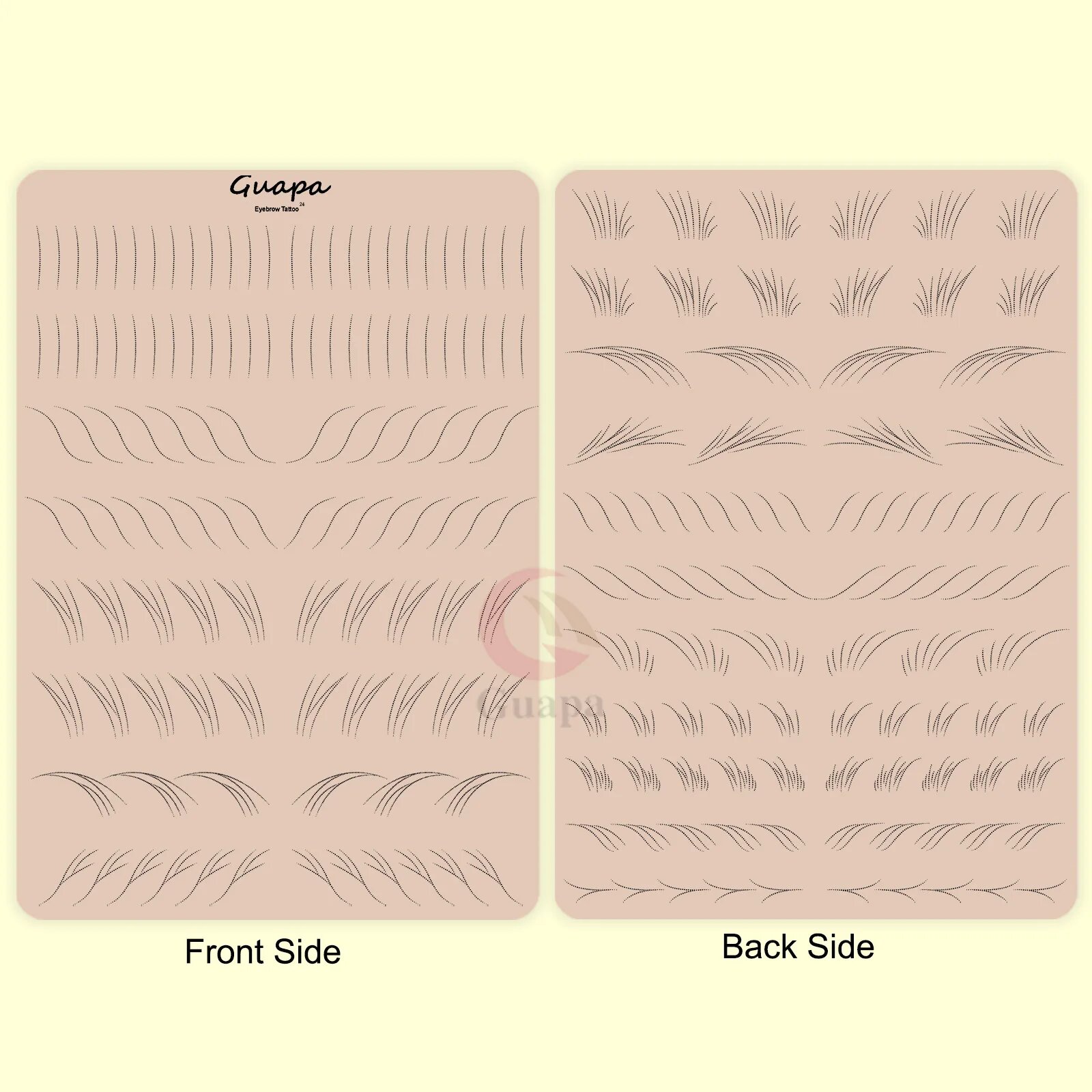 Силиконовые штрихи для практики татуажа бровей Guapa 1PC Design-72