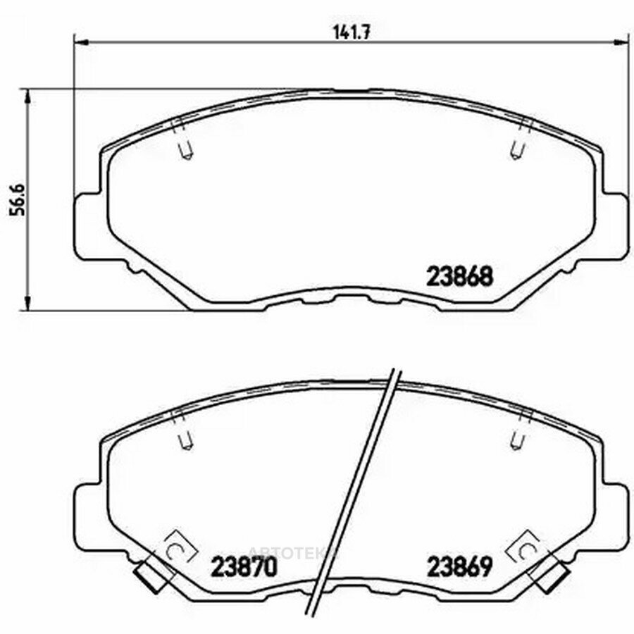 Колодки тормозные передние BREMBO P28035