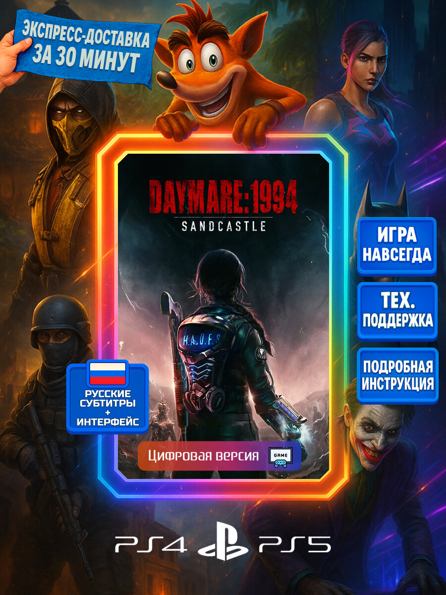 Daymare: 1994 Sandcastle PS4/PS5 | Моментальная доставка | Русские субтитры и интерфейс | Ужасы