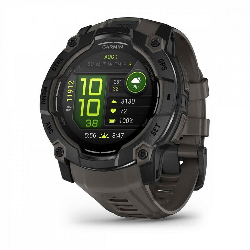 Умные часы Garmin Instinct 3, 50mm, Amoled Black with Charcoal Band (010-03020-00)