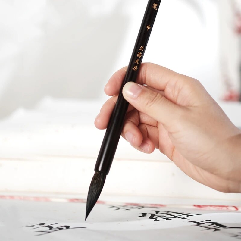 Набор кистей Ouyang Xun для каллиграфии из волос мыши и ласки 1 pc Middle Brush