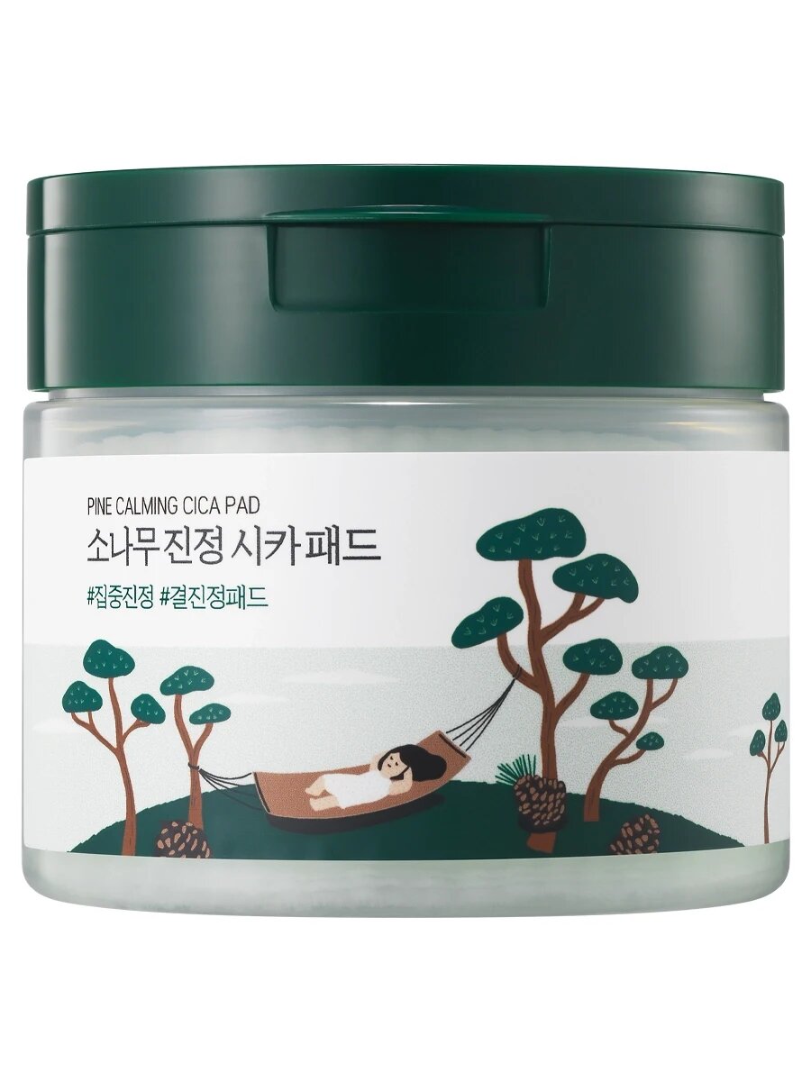 Round Lab Пэды с экстрактами сосны и центеллы для проблемной кожи Pine Calming Cica Pad 50 шт