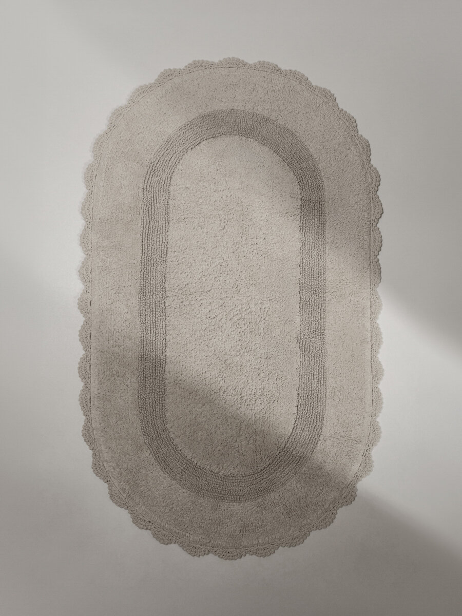 Коврик для ванной комнаты IDDIS Декор (Décor) DSOL02Ci12 70x120 овал хлопок серый