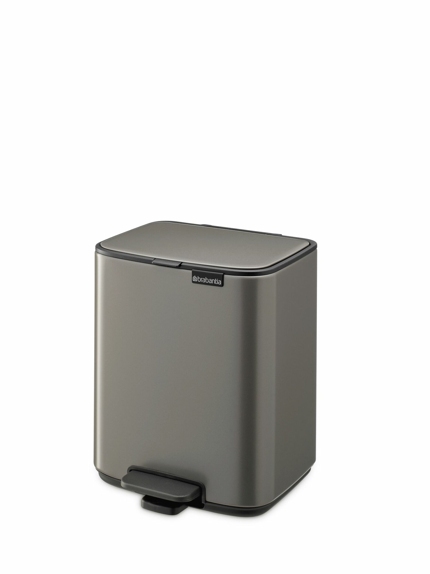 Бак мусорный Brabantia "Bo Pedal Bin" с педалью платиновый 7л 237966
