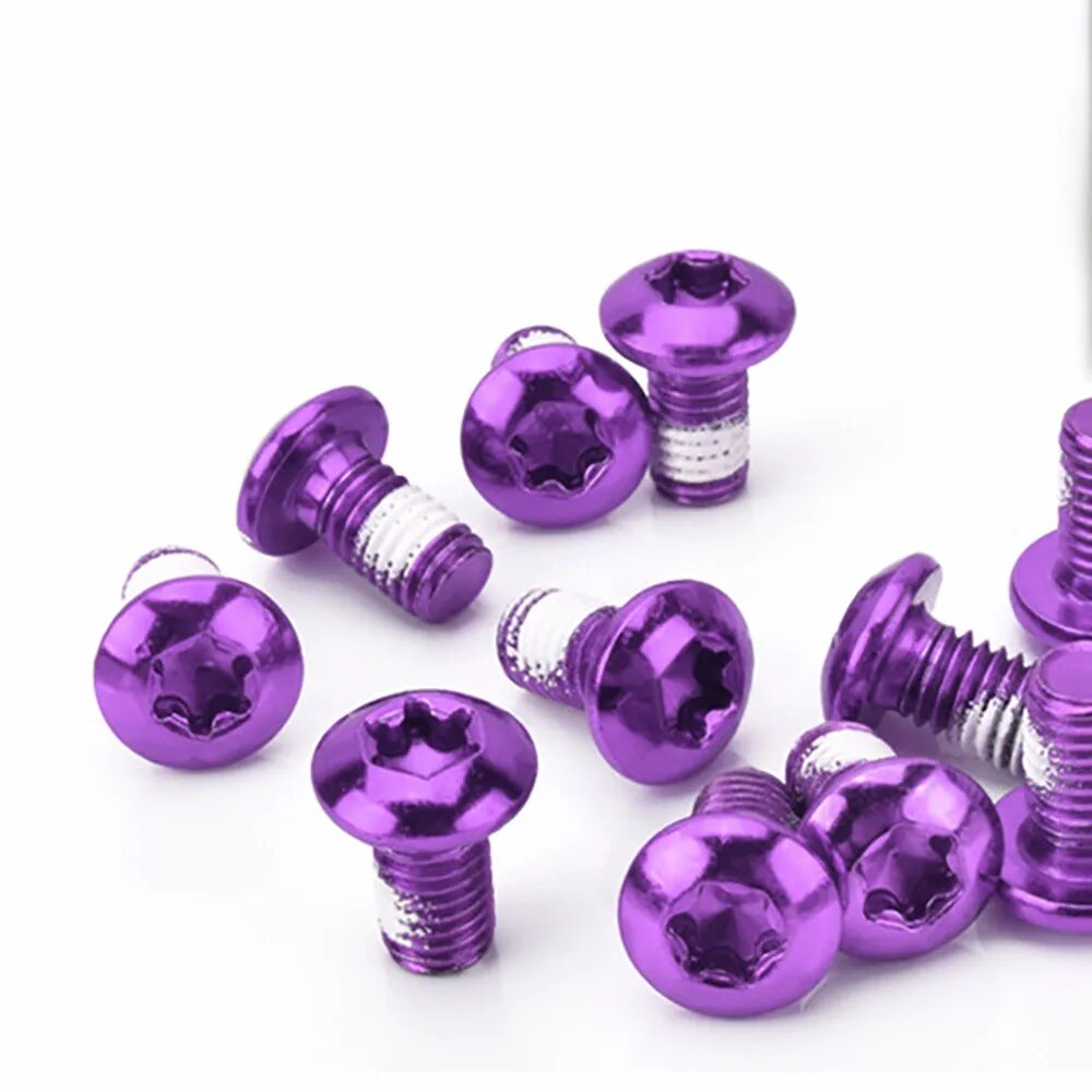 Велосипедные винты T25 M5x11,5 мм 12 шт. Purple