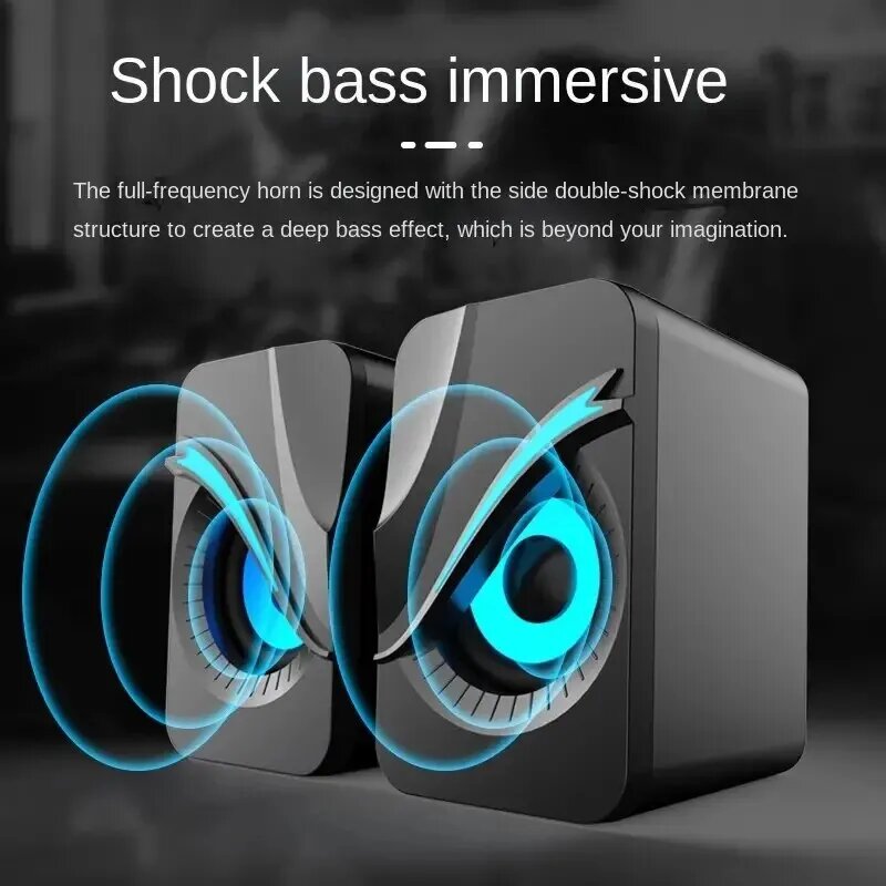 USB-колонки HIFi с микрофоном и подсветкой