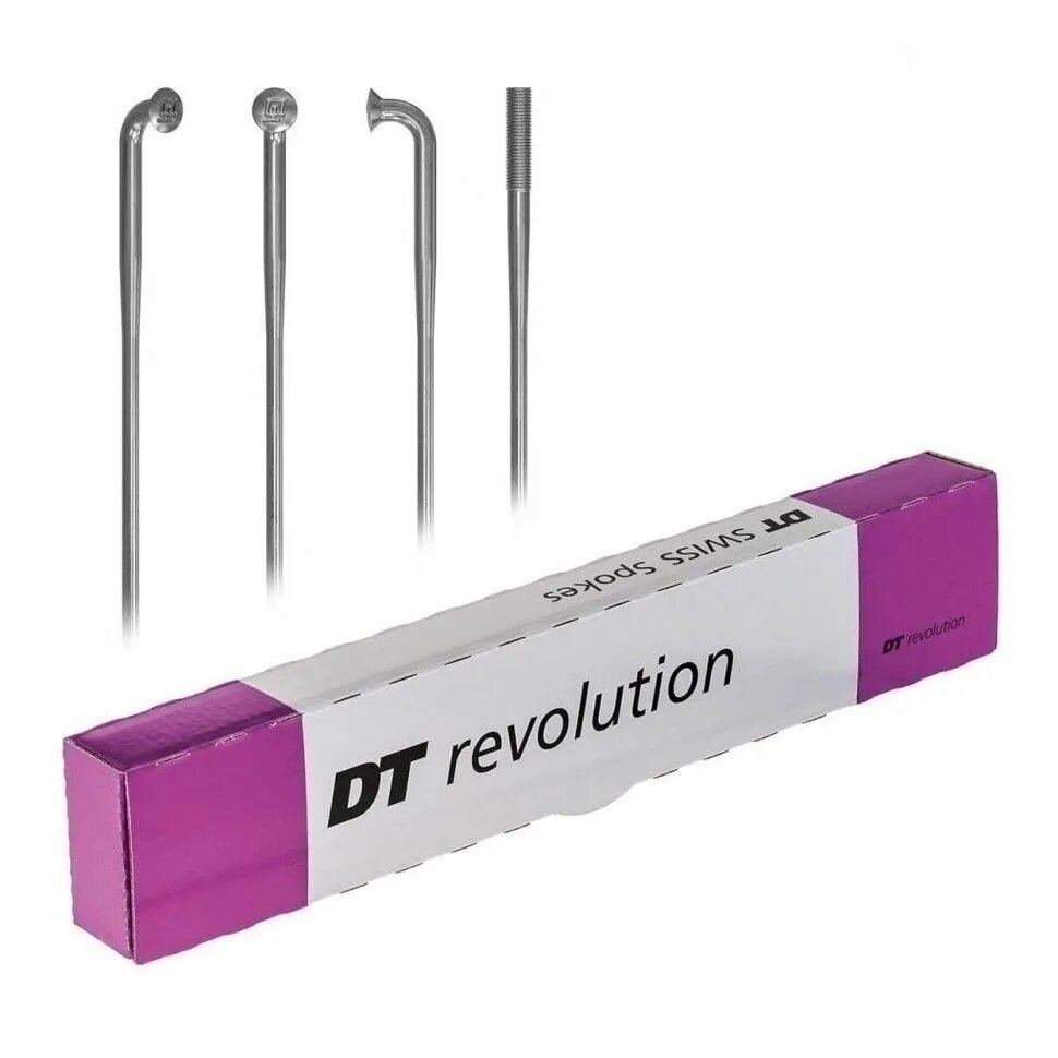 Набор из 2-х спиц DT Swiss Revolution 2.0/1.5/2.0 x 295 мм, без ниппелей, нержавеющая сталь