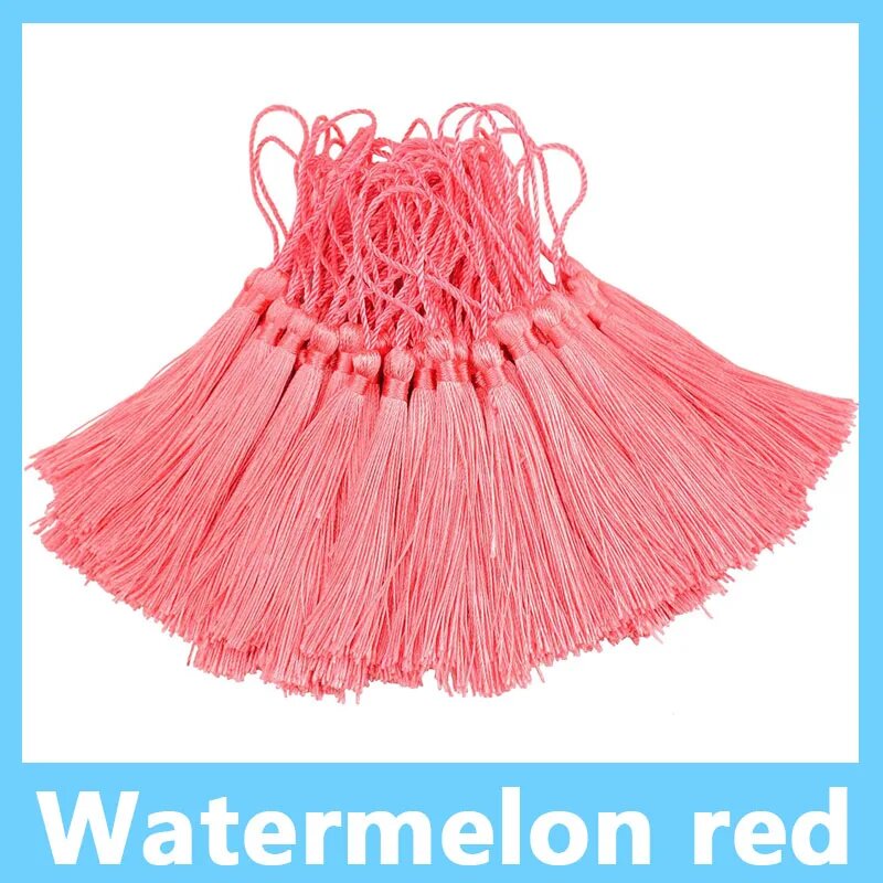 Полиэстеровые кисточки для рукоделия 100 шт. Розовый, Watermelon red
