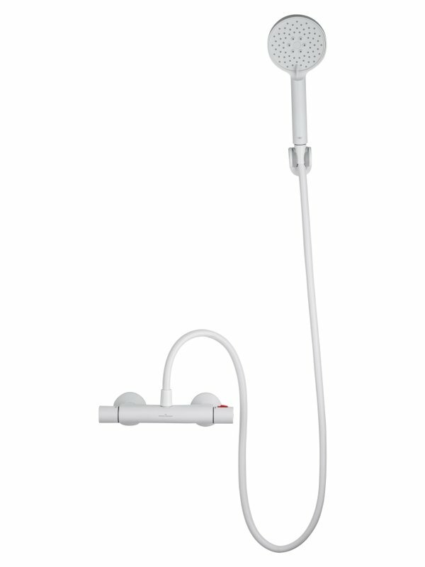 Смеситель для душа Wonzon & Woghand Inn WW-B1005-A-MW с термостатом, матовый белый, латунь