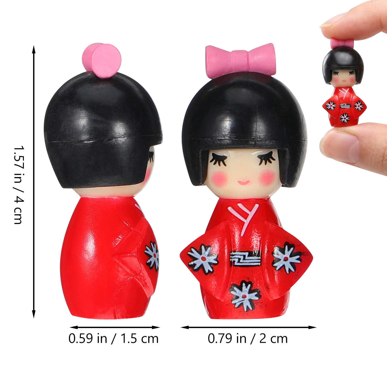 6 Штук Японские Куклы В Стиле Кимоно Миниатюрные Украшения Для Стола 4Cm