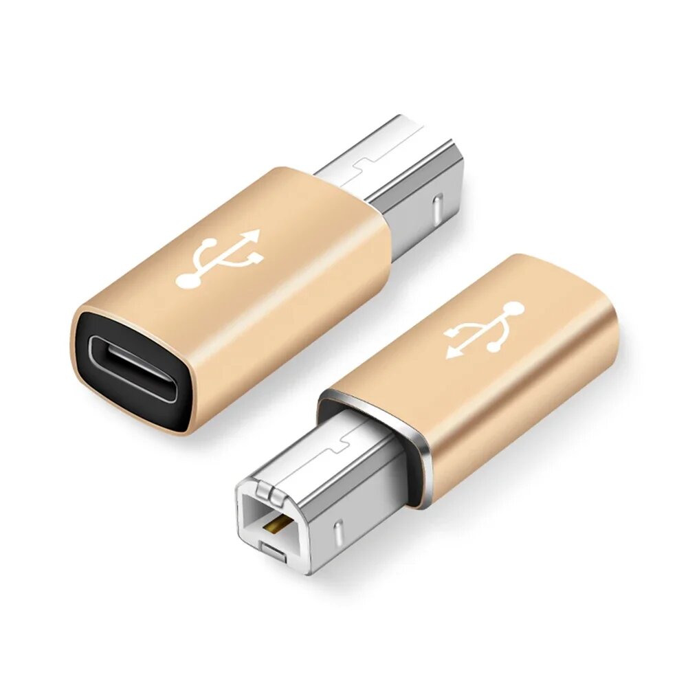USB C Female to USB B 2.0 MIDI Adapter